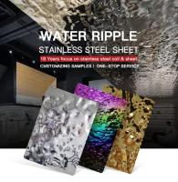 China JIS Stamped Water Ripple Stainless Steel Sheet For Dining Room Walls Ceiling Panels for sale