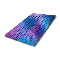 China Customize Colorful Perforated Stainless Steel Sheet For Indoor Partitions Wall Decorations for sale