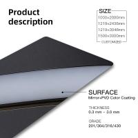 China Black Mirror Finish Stainless Steel Sheet For Indoor And Outdoor Decorative Stainless Steel Plate for sale