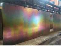 China Custom 304 316 Iridescent Fancy Stainless Steel Sheet For Stunning External Metal Front Panels for sale