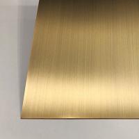 China 1219*2438mm 0.55mm 304 Stainless Steel Sheet Antique Brass Hairline AFP Design Plate for sale