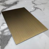 China 304 316 Hairline Stainless Steel Sheet Pvd Color Brass Copper Finish Stainless Steel Wall Panels for sale