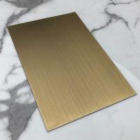 China 304 316 Hairline Stainless Steel Sheet Pvd Color Brass Copper Finish Stainless Steel Wall Panels for sale