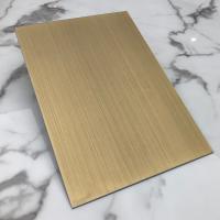 China 1219*2438mm 0.55mm 304 Stainless Steel Sheet Antique Brass Hairline AFP Design Plate for sale
