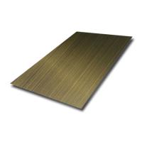 China 304 316 Brushed Bronze Antique Stainless Steel Sheet Wall Decoration 2mm Thickness for sale