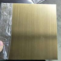 China 304 316 Brushed Bronze Antique Stainless Steel Sheet Wall Decoration 2mm Thickness for sale