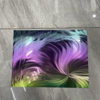 China Colorful Stainless Steel Sheet Mirror 304 Fantasy Color Gradient 3D Laser Sheet for sale