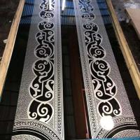 China 201 Elevator Stainless Steel Sheet 4x8 2000mm Length Mirror Etched Design Plate for sale
