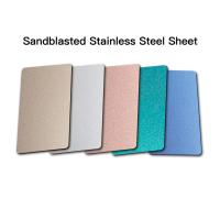 China 201 304 Decorative Stainless Steel Sheet 1.0mm Bead Blasted Color Metal Sheet For Wall Panel for sale