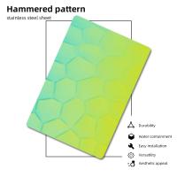 China Titanium Gold Stamped Stainless Steel Sheet For Walls Mirror Embossed Hammered Plate for sale