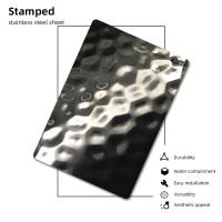 China Water Ripple Finish Hammered Black Stainless Steel Decorative Sheet For Wall Cladding for sale