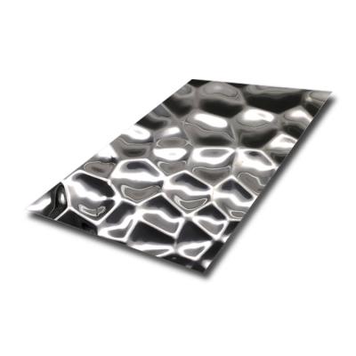 China OEM Water Ripple Sheet Wave Bright Corrugated Stainless Steel Metal Plate for sale