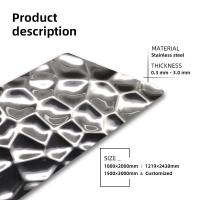 China OEM Water Ripple Sheet Wave Bright Corrugated Stainless Steel Metal Plate for sale