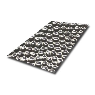 China Grand Metal Pvd Color Mirror Water Ripple 304 Stainless Steel Sheet For Hotel Decoration for sale