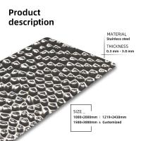 China Grand Metal Pvd Color Mirror Water Ripple 304 Stainless Steel Sheet For Hotel Decoration for sale