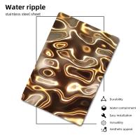 China Water Ripple Hammered Color Decorative Stainless Steel Plate 304 Wall Panels  For House Decoration for sale