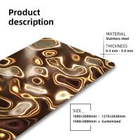 China Water Ripple Hammered Color Decorative Stainless Steel Plate 304 Wall Panels  For House Decoration for sale