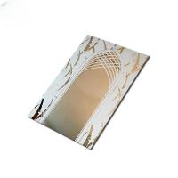 China Grade 201 304 316 Mirror Etched Stainless Steel Sheet Customized Pattern For Elevator Door for sale