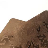 China Customized Etched Patterned Stainless Steel Sheet PVD Colored SS Decorative Metal Plate for sale