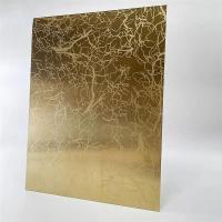 China 1.2mm Black 304 Rose Gold Etched Stainless Steel Sheet Mirror SS Fabrication Plate Metal for sale