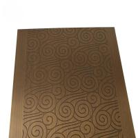 China 1.2mm Black 304 Rose Gold Etched Stainless Steel Sheet Mirror SS Fabrication Plate Metal for sale