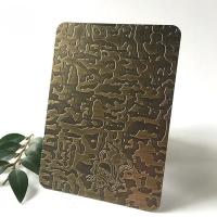 China Color Coated Gold Decorative Elevator Steel Plate PVD 201 304 316 Stainless Steel Etching Sheet for sale