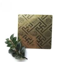 China 201 430 Etched Stainless Steel Sheet Mirror Colored For Architecture for sale
