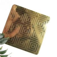 China 201 430 Etched Stainless Steel Sheet Mirror Colored For Architecture for sale