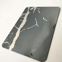 China 1.2mm Black 304 Rose Gold Etched Stainless Steel Sheet Mirror SS Fabrication Plate Metal for sale