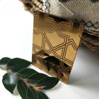 China PVD Color Coating Etching Stainless Steel Sheet 304 Decorative Wall Metal Sheet 4x8 for sale