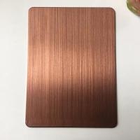 China Rose Gold Brushed Stainless Steel Sheet Cut To Size Hairline Decorative Stainless Steel Sheet for sale
