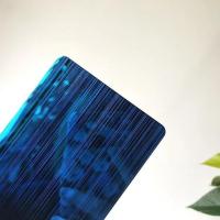 China Blue Color Coated Stainless Steel Sheet 304 3.0mm Thickness For Elevator Decoration for sale