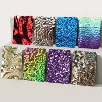 China KTV Ceiling Water Ripple Stainless Steel Sheet Mirror Surface Silver Rose Gold Blue for sale