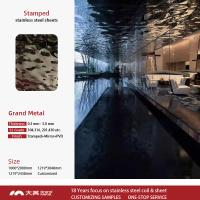 China Water Ripple Hammered Color Decorative Stainless Steel Sheet Stainless Steel 304 Wall Panels for sale