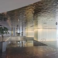 China 0.3mm Hammered Water Ripple Stainless Steel Sheet For Ceiling Panel Wall Cladding for sale