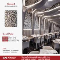 China 0.3mm Hammered Water Ripple Stainless Steel Sheet For Ceiling Panel Wall Cladding for sale