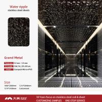 China 304 201 Mirror Stainless Steel Sheet Bending Welding Water Ripple Embossed Plate Ceiling Decoration for sale