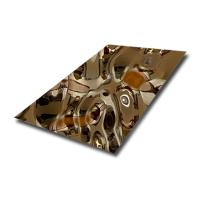 China Rose Gold Water Ripple Stainless Steel Sheet 3.0mm Thickness Water Ripple Stainless Steel Panel for sale