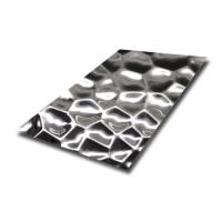 China Grade 304 2b Ba No. 4 Finish SS Steel Sheet Honeycomb Texture Stainless Steel Stamped Sheet for sale