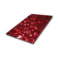 China Water Ripple Mirror Polished Stainless Steel Corrugated Sheets AISI 304 316 Color Decorative Wall Panel for sale
