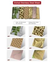 China Pvd Coating Colored Decorative Stainless Steel Sheets Art Mirror Etched Finish Stainless Steel Plate for sale