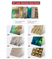 China Customizable 3D Laser Stainless Steel Decorative Sheets 30mm Width for sale