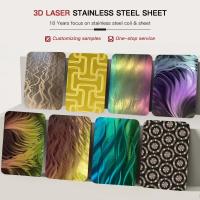 China Customizable 3D Laser Stainless Steel Decorative Sheets 30mm Width for sale