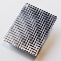 China 3D Rhombus Pattern Stainless Steel Embossed Sheet Customized SS Sheet Cut To Size for sale