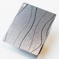 China Wooden Grain Texture Finish Embossing Stainless Steel Panel Customized Cutting Size 1mm 1.2mm 1.5mm Thick for sale