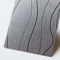 China Wooden Grain Texture Finish Embossing Stainless Steel Panel Customized Cutting Size 1mm 1.2mm 1.5mm Thick for sale