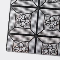 China Aisi 316 Stainless Steel Sheet Big Squares Pattern Stainless Steel Embossed Sheet for sale