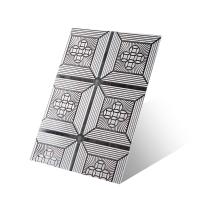 China Aisi 316 Stainless Steel Sheet Big Squares Pattern Stainless Steel Embossed Sheet for sale