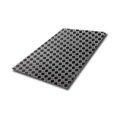 China Metal Diamond Finish Embossed Stainless Steel Sheet 3.0mm Thickness for sale