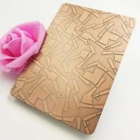 China 201 304 Etching Mirror Pattern Colored Stainless Steel Sheet For Elevator Lift Wall Panels for sale